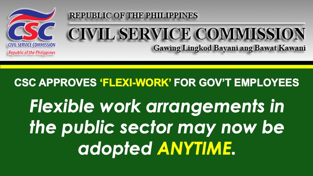 CSC APPROVES ‘FLEXI-WORK’ FOR GOV’T EMPLOYEES - Beyond The Chalk