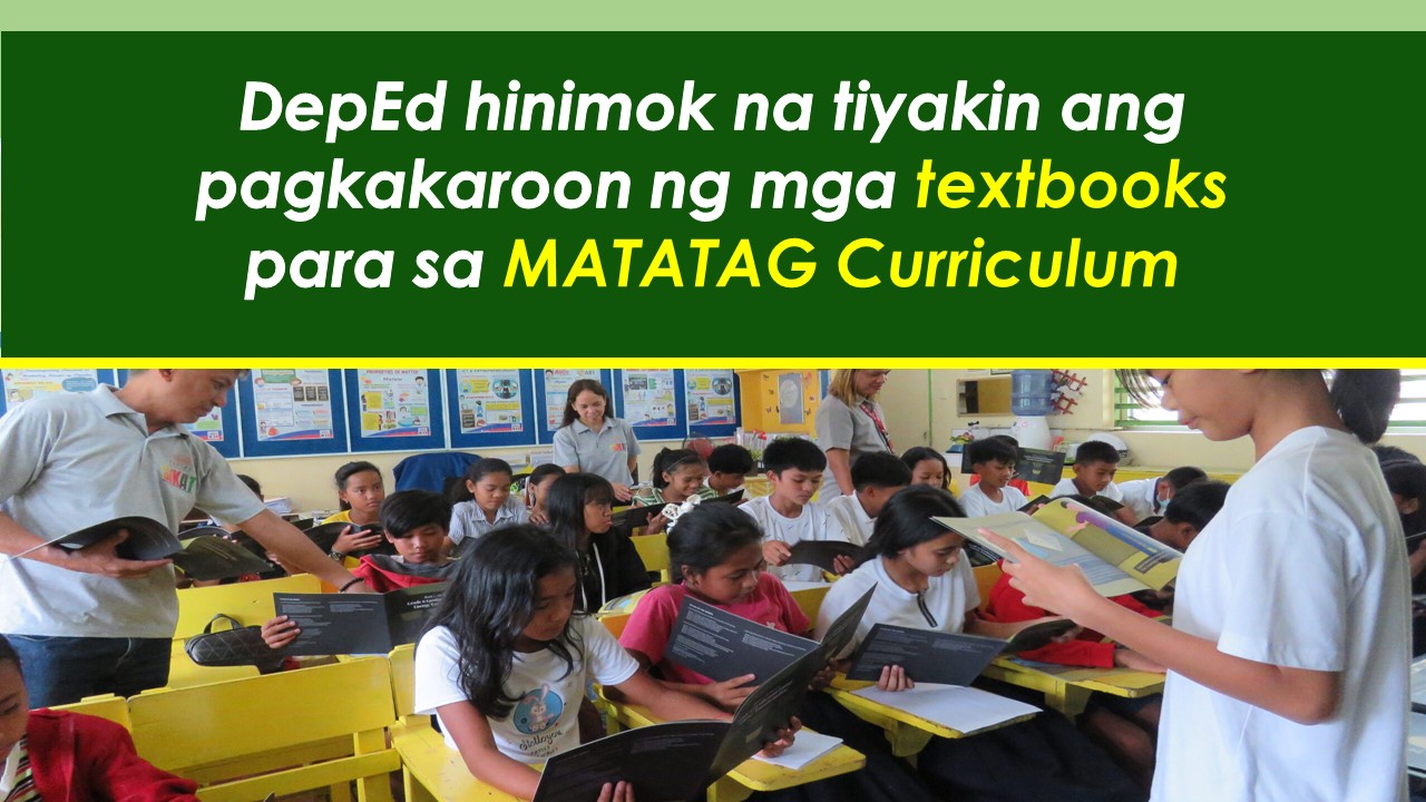 DepEd hinimok na tiyakin ang pagkakaroon ng mga textbooks para sa ...